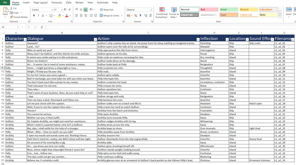 Free game writing resources to download